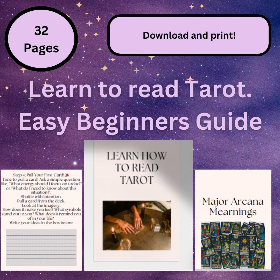 Beginner's Tarot Guide Downloadable & Printable Journal Guide to ...