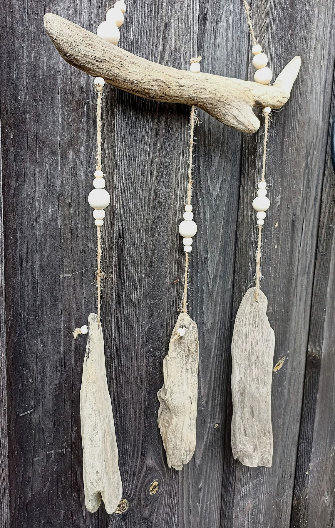 A Very Pretty Wind Chime Made of Great Driftwood With Wooden Beads 52 ...