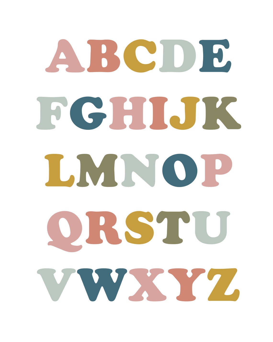 Children's ABC Letter Poster - Etsy