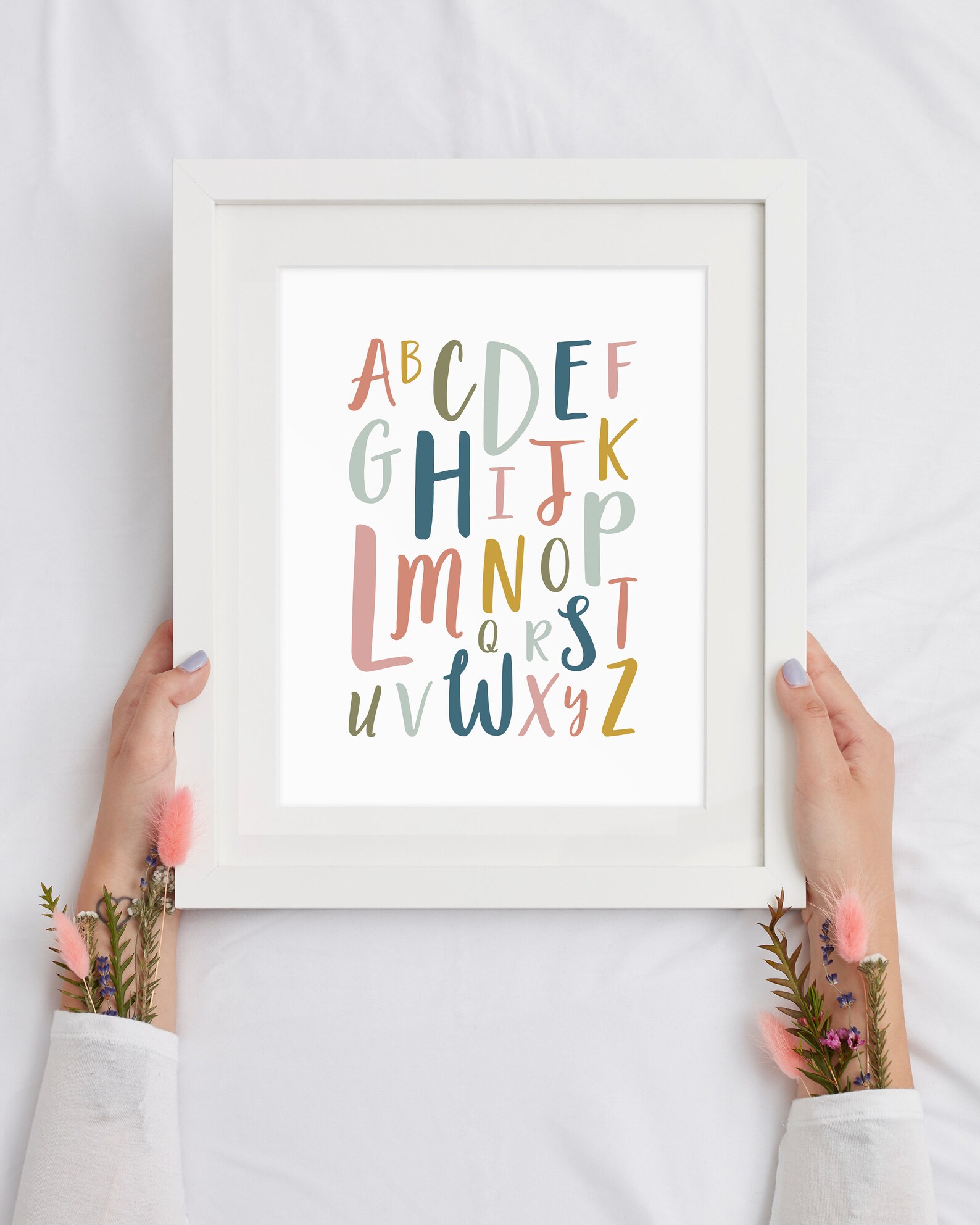 Curly ABC Letter Poster - Etsy