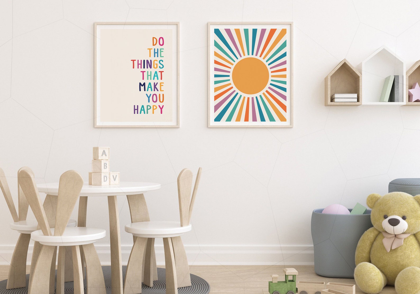 Colorful Wall Poster for Kids - Etsy