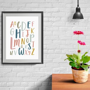 Curly ABC Letter Poster - Etsy