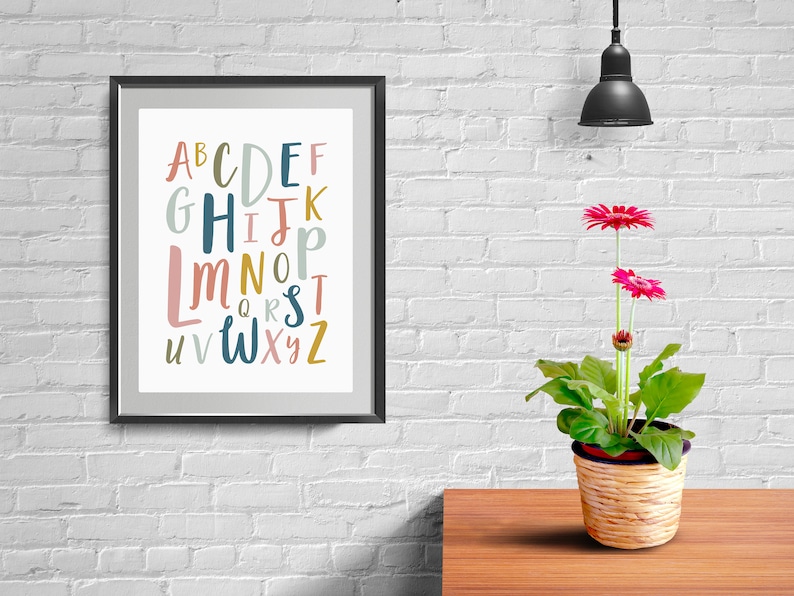Curly ABC Letter Poster - Etsy