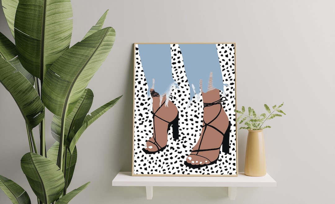 High Heels Pattern Wall Poster - Etsy