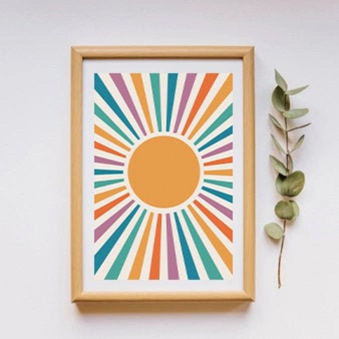 Sunburst Kids Poster Wall Decor - Etsy