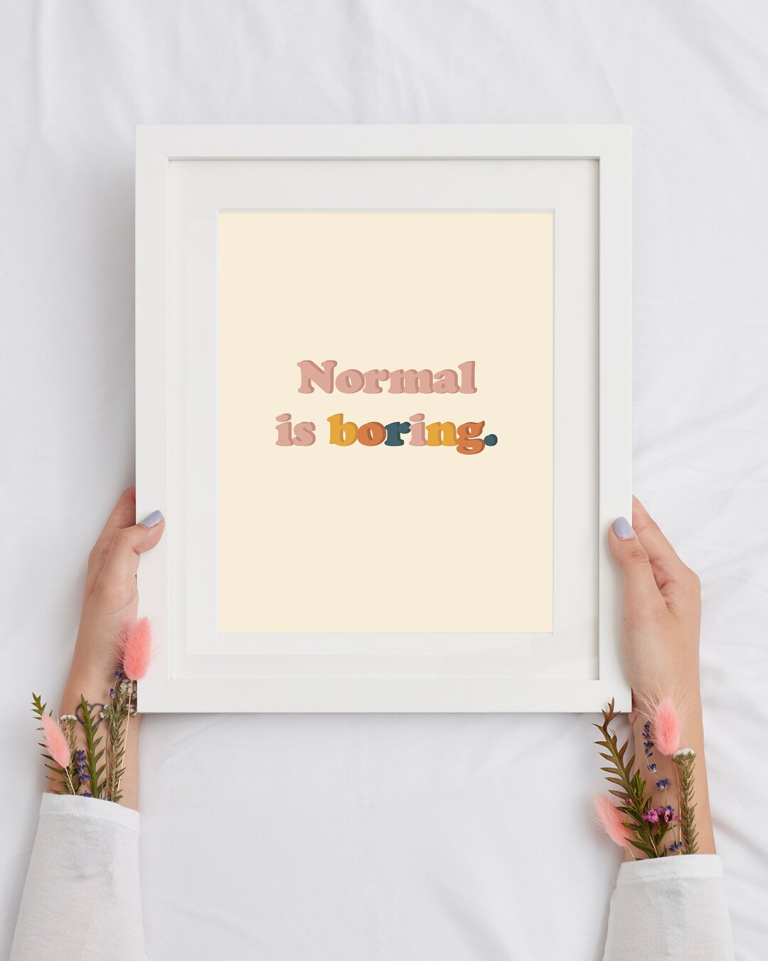 Text Graphic "normal is Boring" Poster - Etsy