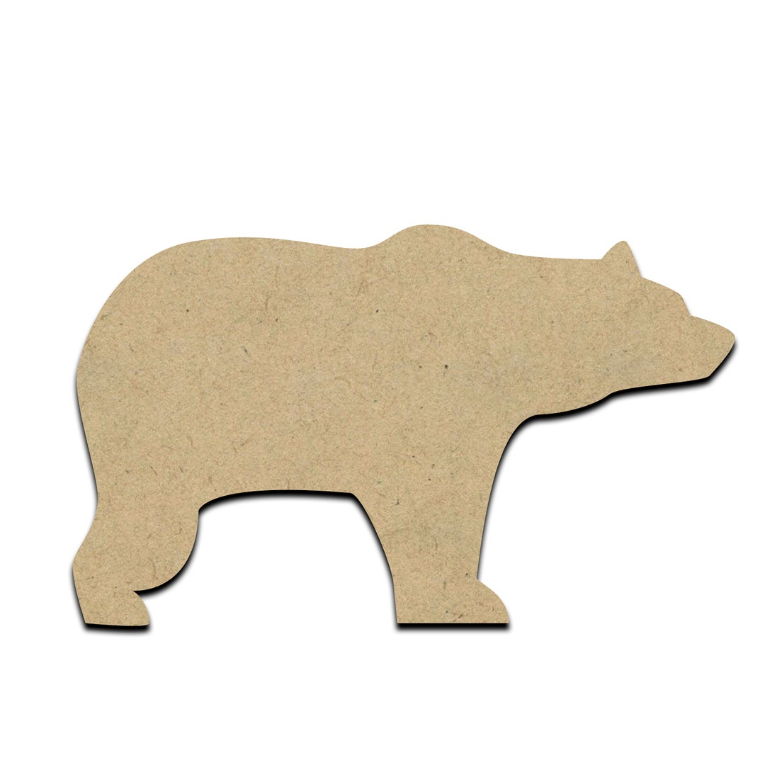 Bear Wood Cutout: Unfinished MDF Craft Shape - Etsy