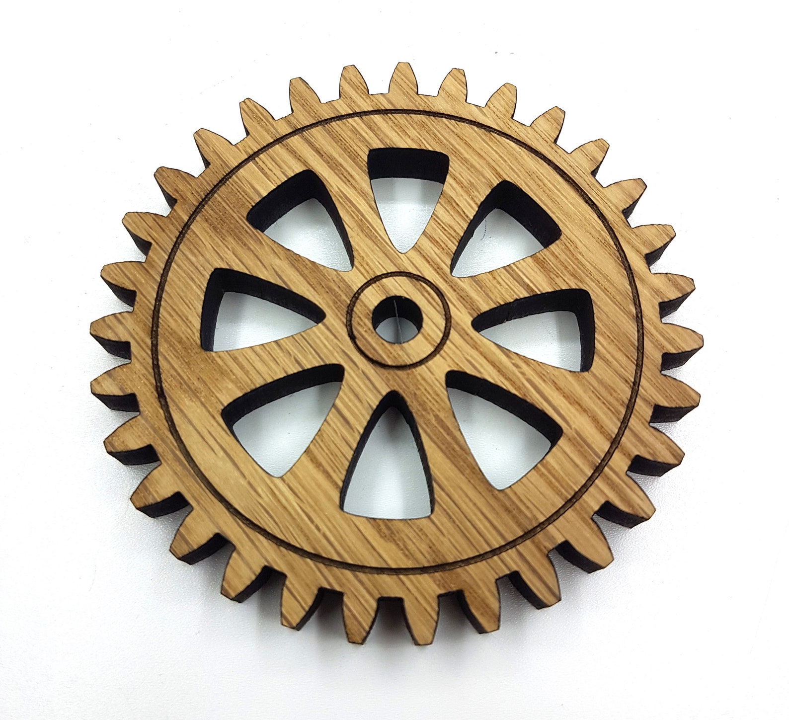 Oak Veneer Gear Coasters - Novelty Cog Coasters, Set of 4 - Etsy