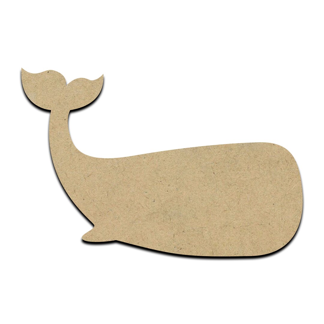 Whale Wood Cutout, Unfinished MDF Shape, Craft Embellishment - Etsy UK