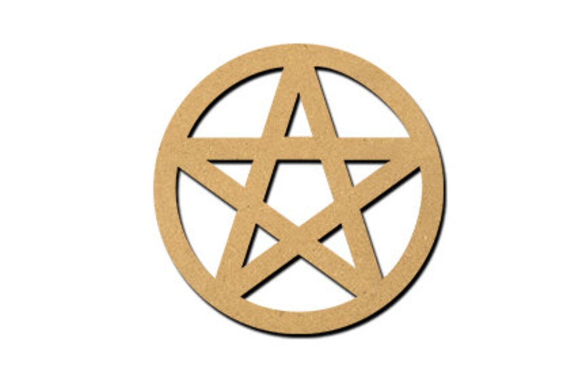 Pentacle Wood Cut Shape Unfinished Wooden Laser Cut Shape | Etsy