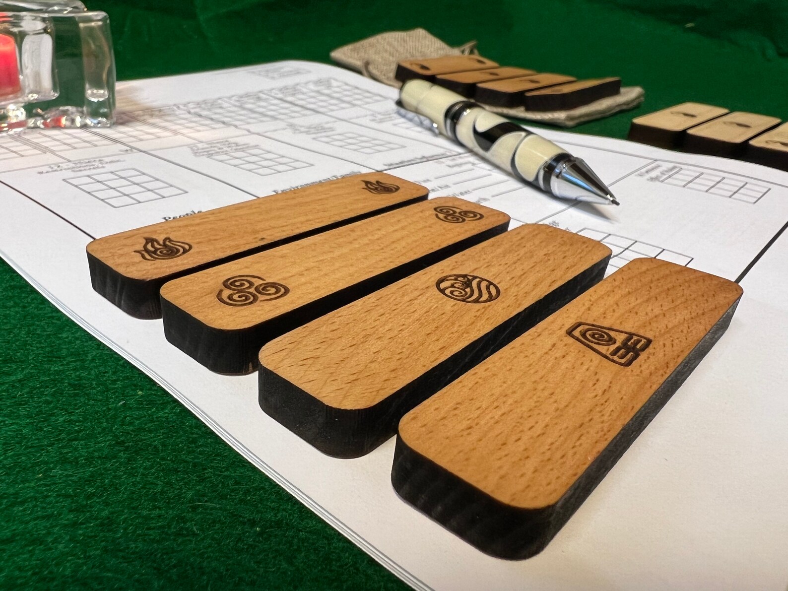 Geomancy Training Cards and Sticks Druid Sticks Divination Sticks ...