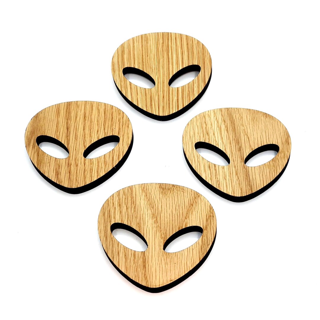 Alien Coasters Set of 4 Novelty Coasters Ufo Space Man - Etsy