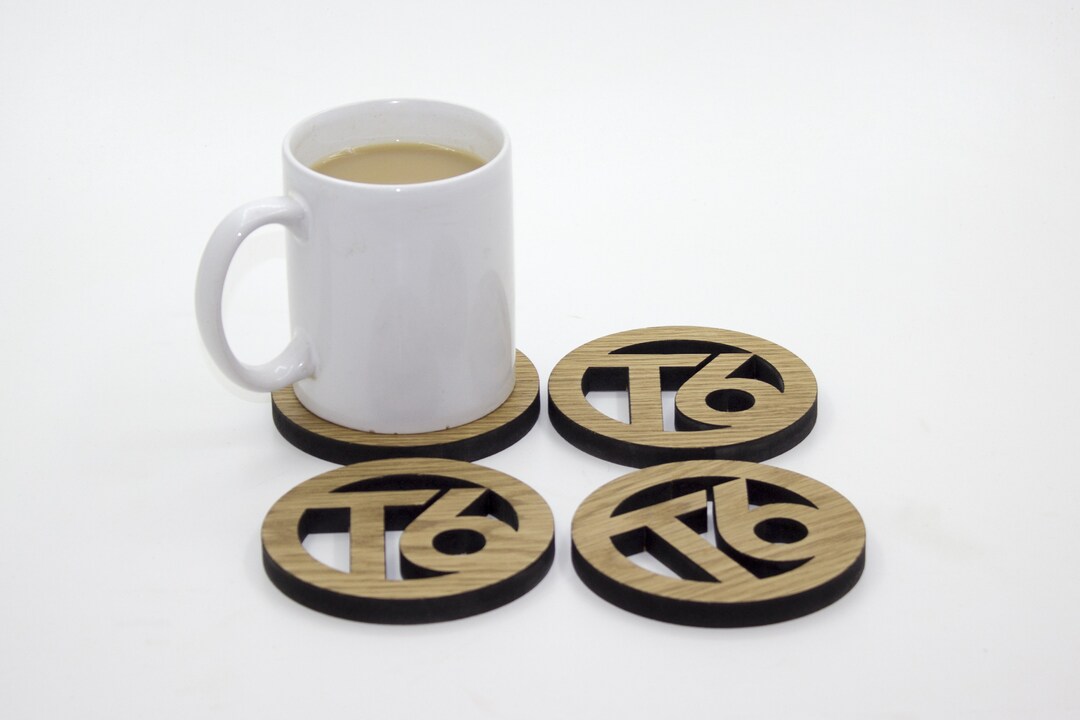 Oak Veneer Coasters - T1-T6 Camper Van Design - Set of 4 - Etsy UK
