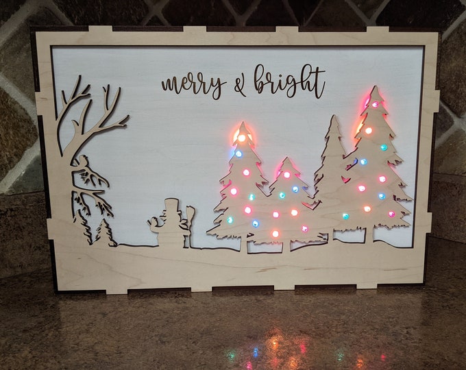 Snowman Light Box/frame - Etsy
