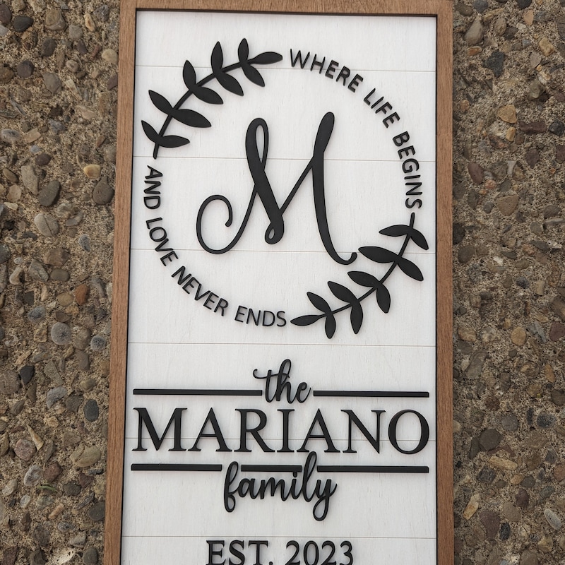 Family Name Sign - Etsy