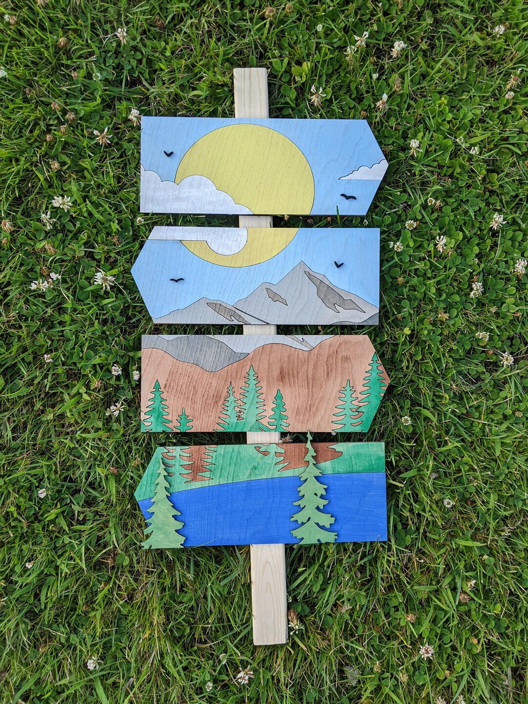 Lake Mountain Directional Sign SVG - Etsy