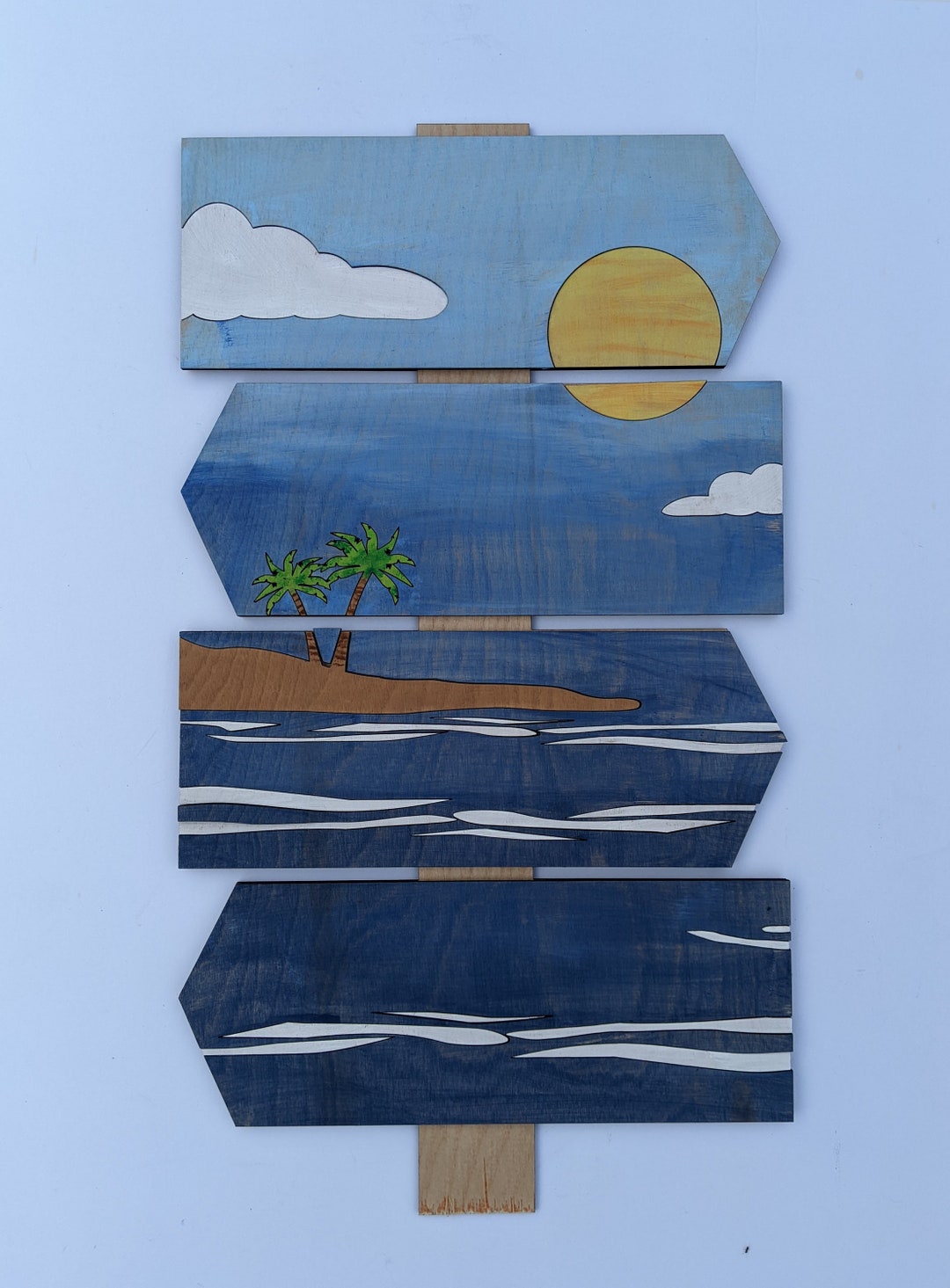 Ocean Beach Directional Sign SVG - Etsy