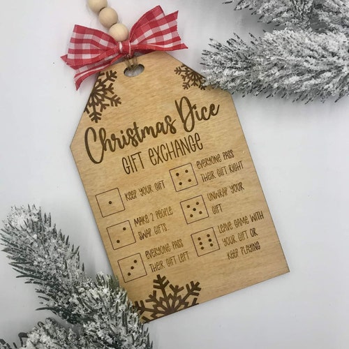 Christmas Dice Gift Exchange SVG - Etsy