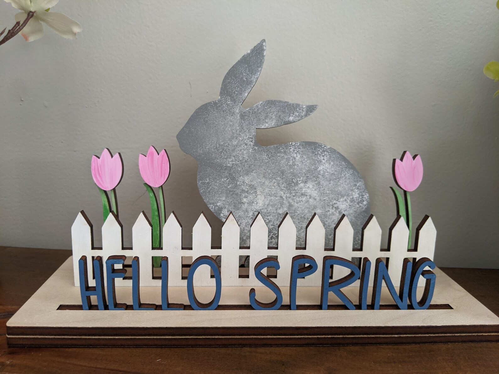 Spring Bunny Sign - Etsy