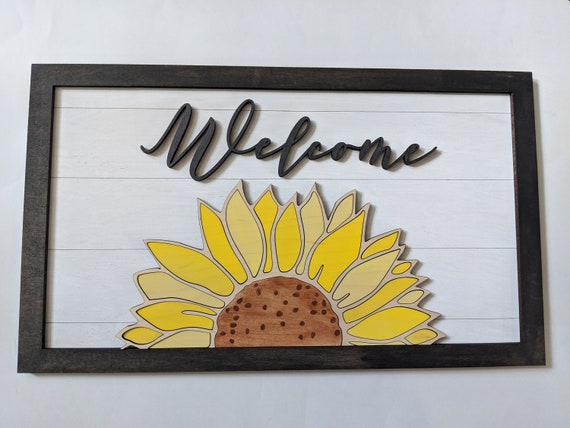 Sunflower Sign SVG | Etsy