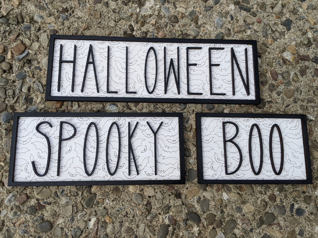 Halloween Spooky Boo Halloween Sign SVG - Etsy