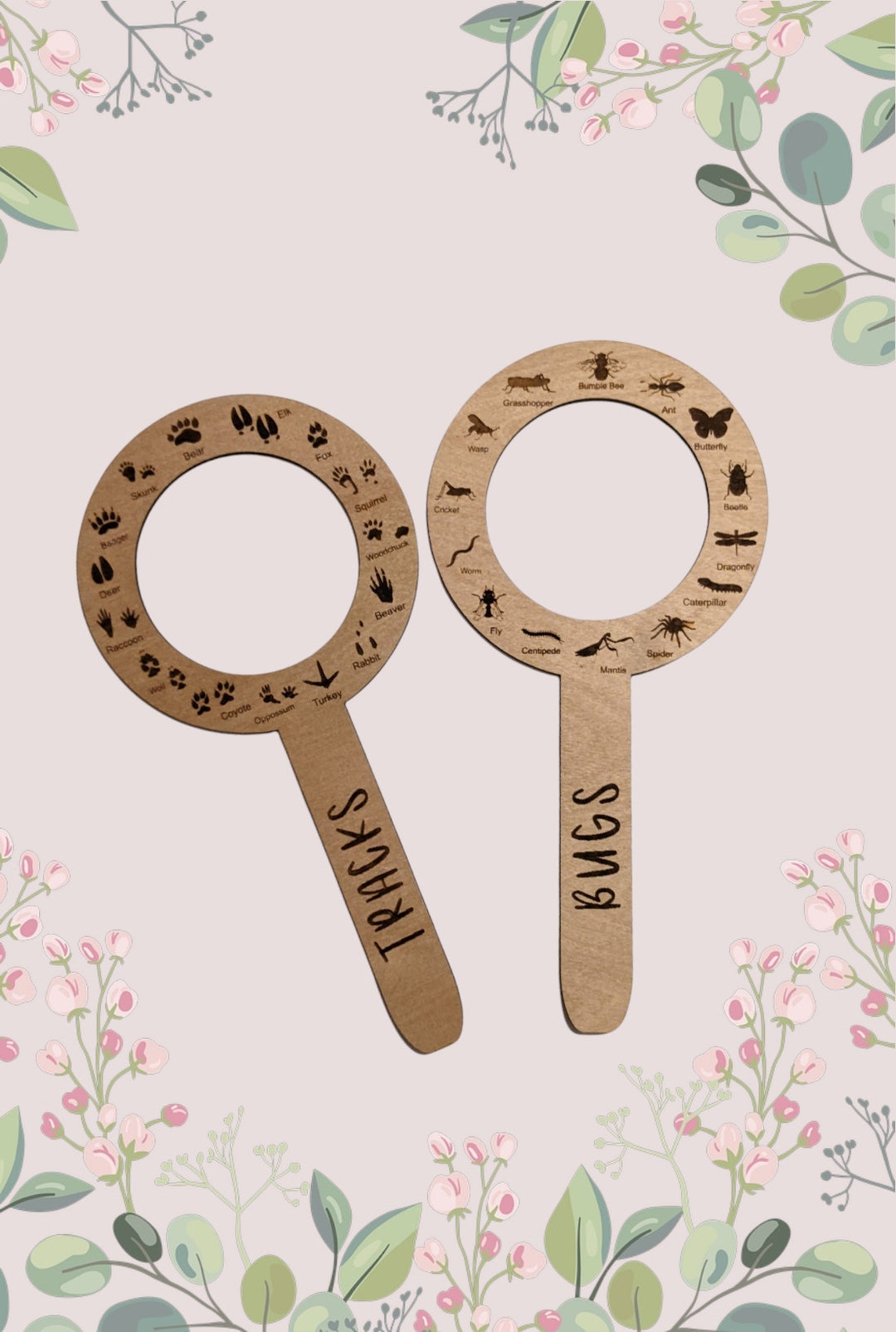 Animal Tracks and Bug Finder Wands SVG - Etsy