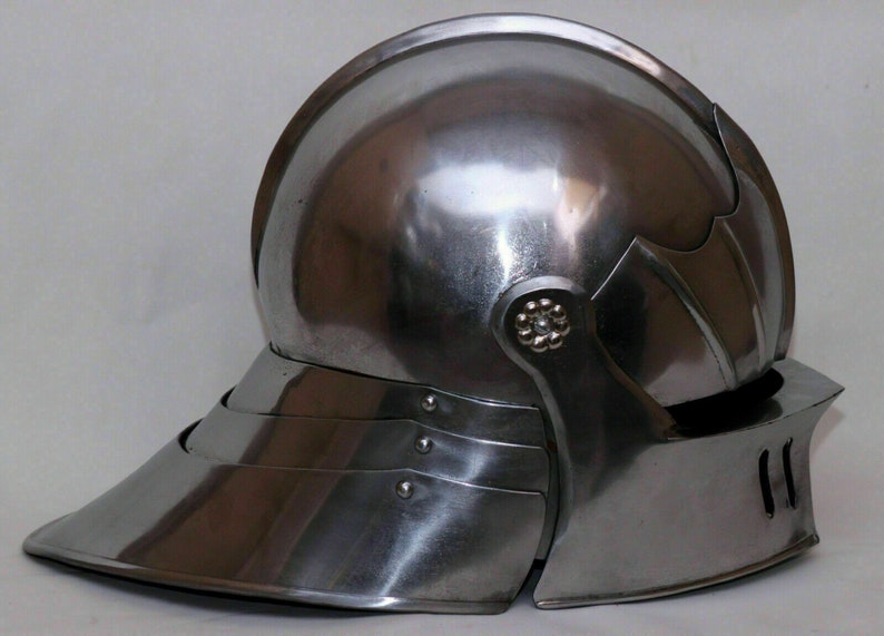 18GA Steel Larp Medieval German Sallet Helmet Knight Armor - Etsy