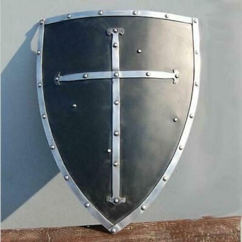 Medieval Shield Templar Cross Combat Ready for Battle Armor Shield 24 ...