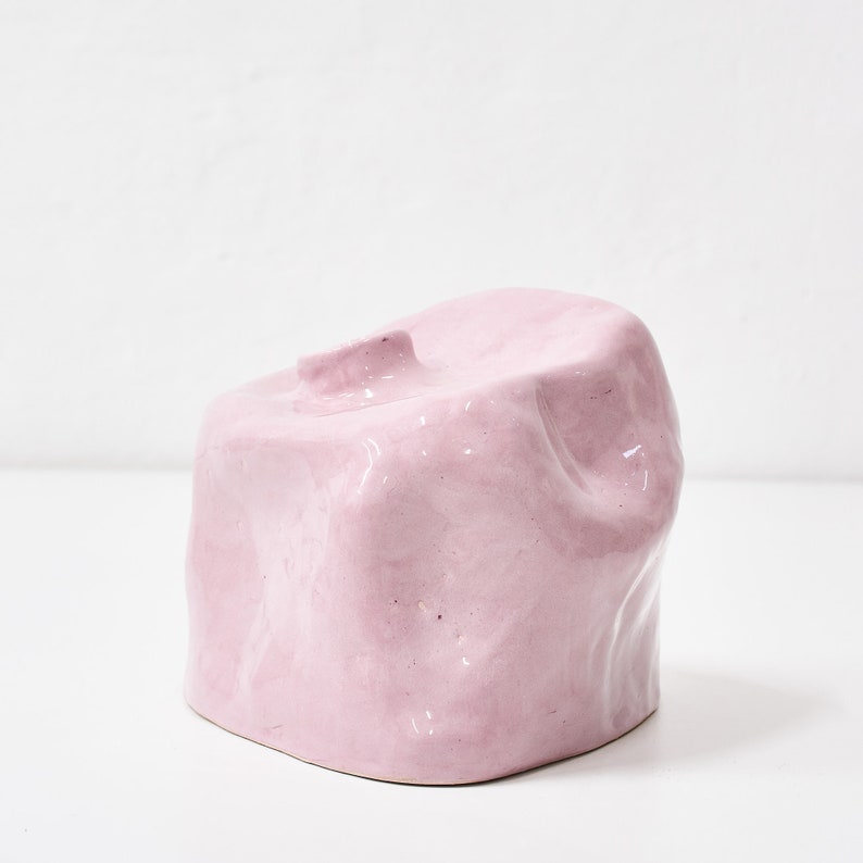 Hand-built Pink Glossy Ceramic Vase - Etsy