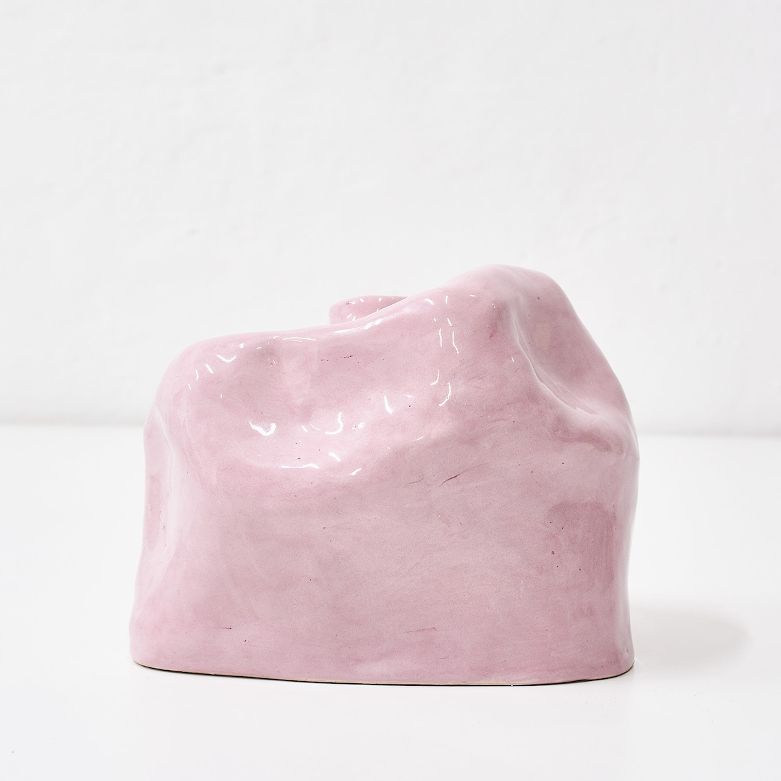Hand-built Pink Glossy Ceramic Vase - Etsy
