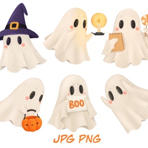Cute Ghost Clip Art, Halloween Clip Art, Ghost Png, Halloween Png ...