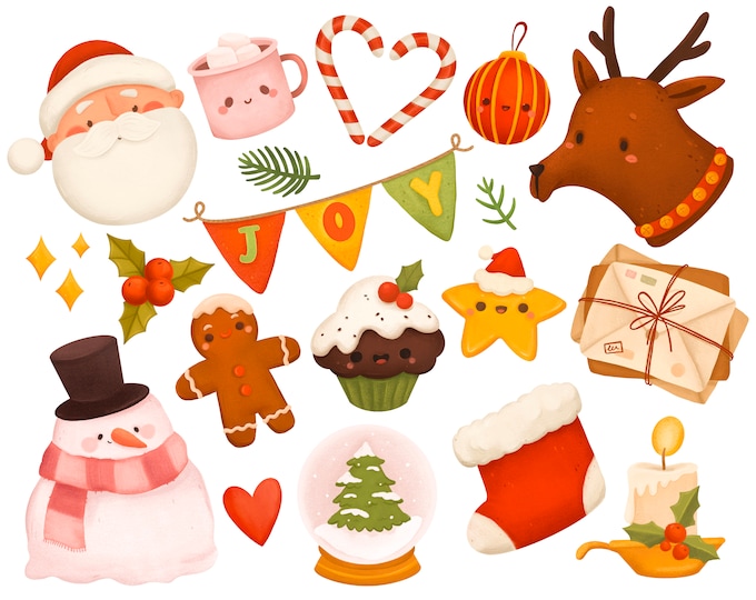 Christmas Toppers Clip Art - Cute Commercial Use Christmas Clipart ...
