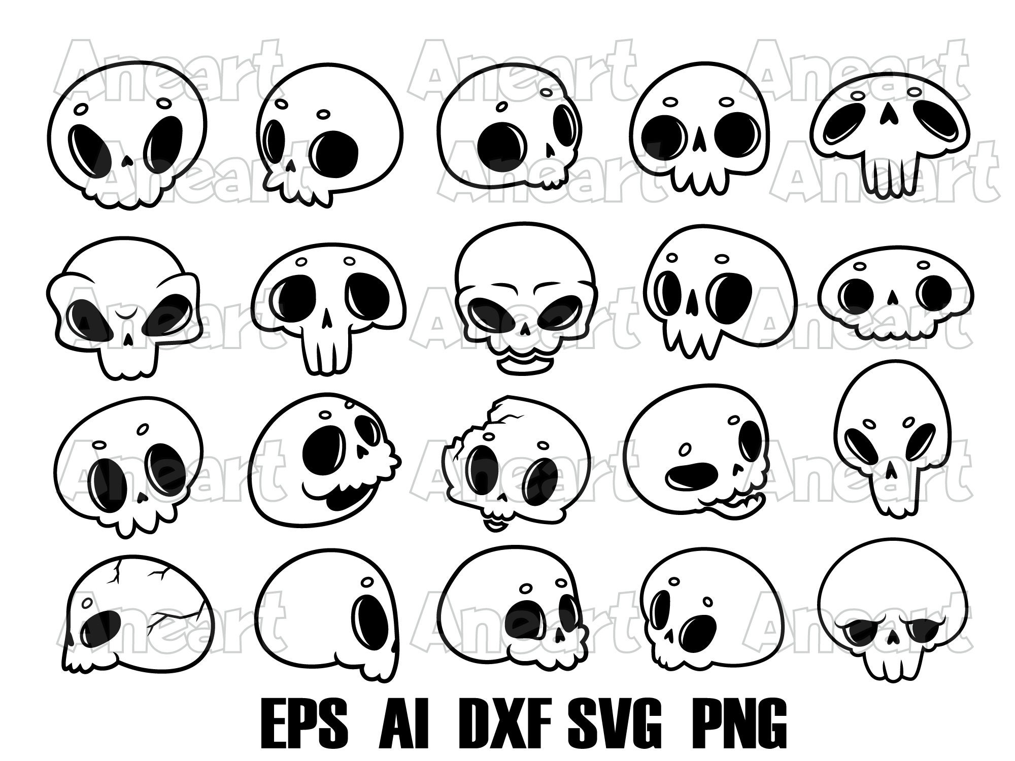 Skull Svg, Skull Png, Skull Clip Art, Skull Head Svg, Svg for Cricut ...