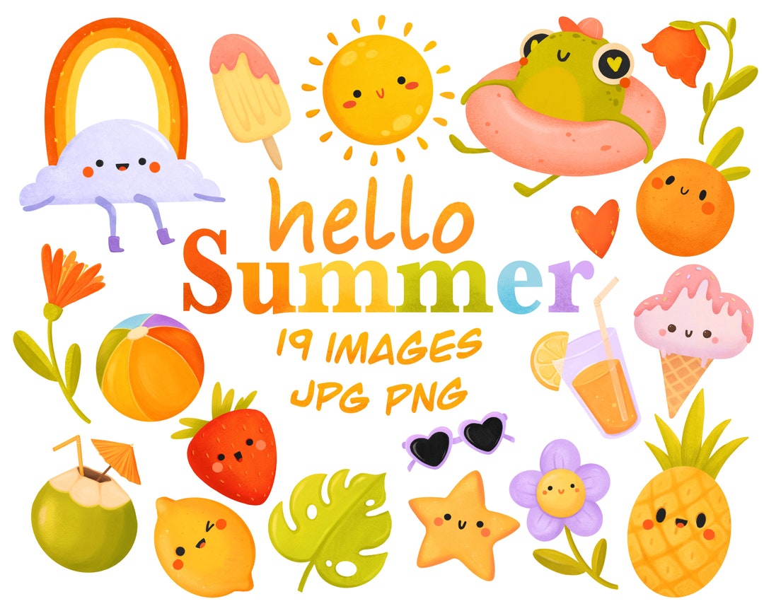 Summer Clipart - Season Clipart - Pool Party - Tropical Set - Beach ...