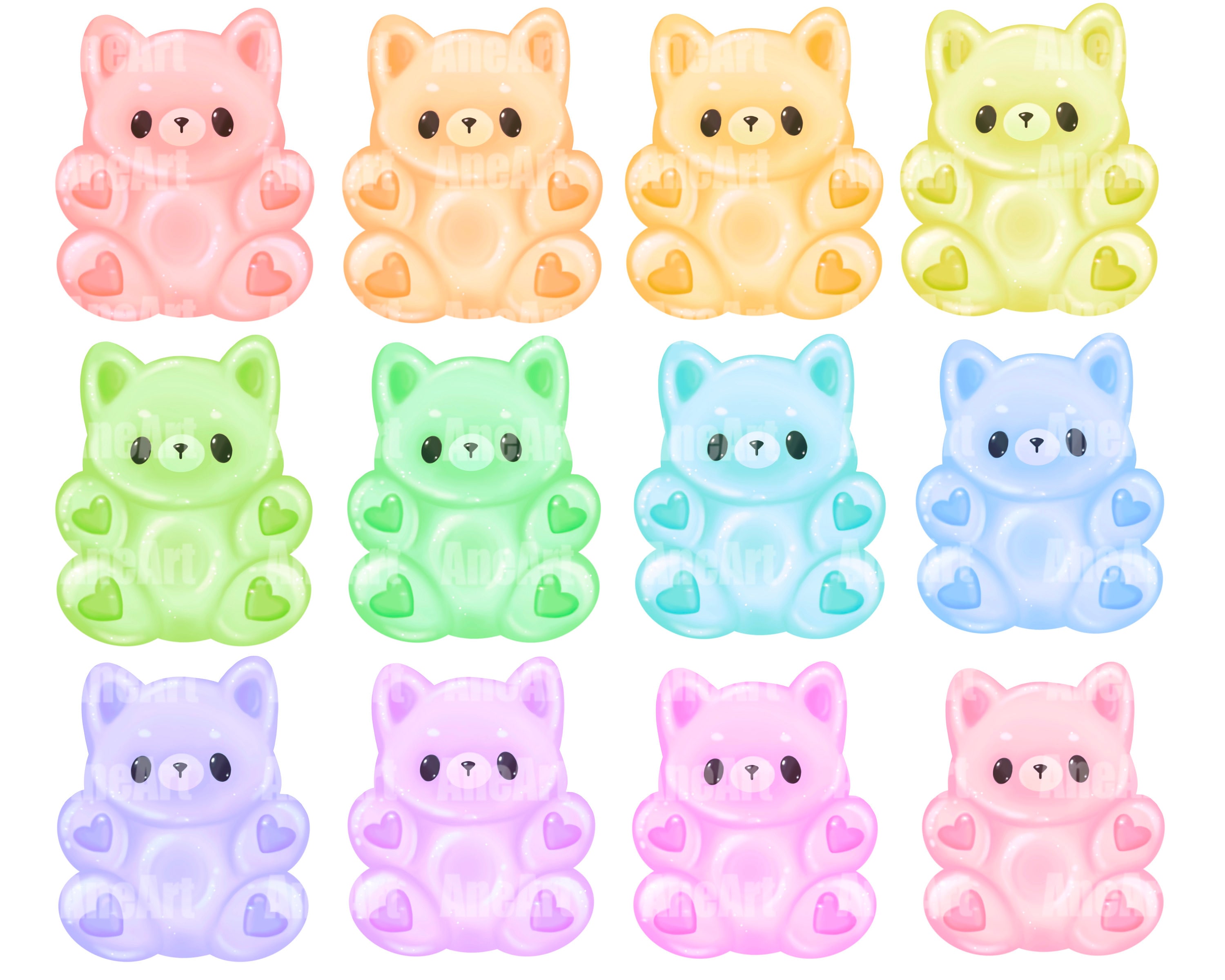 Gummy Cat Png, Cat Png, Gummy Png, Colorful Cat Png, Rainbow Cat ...