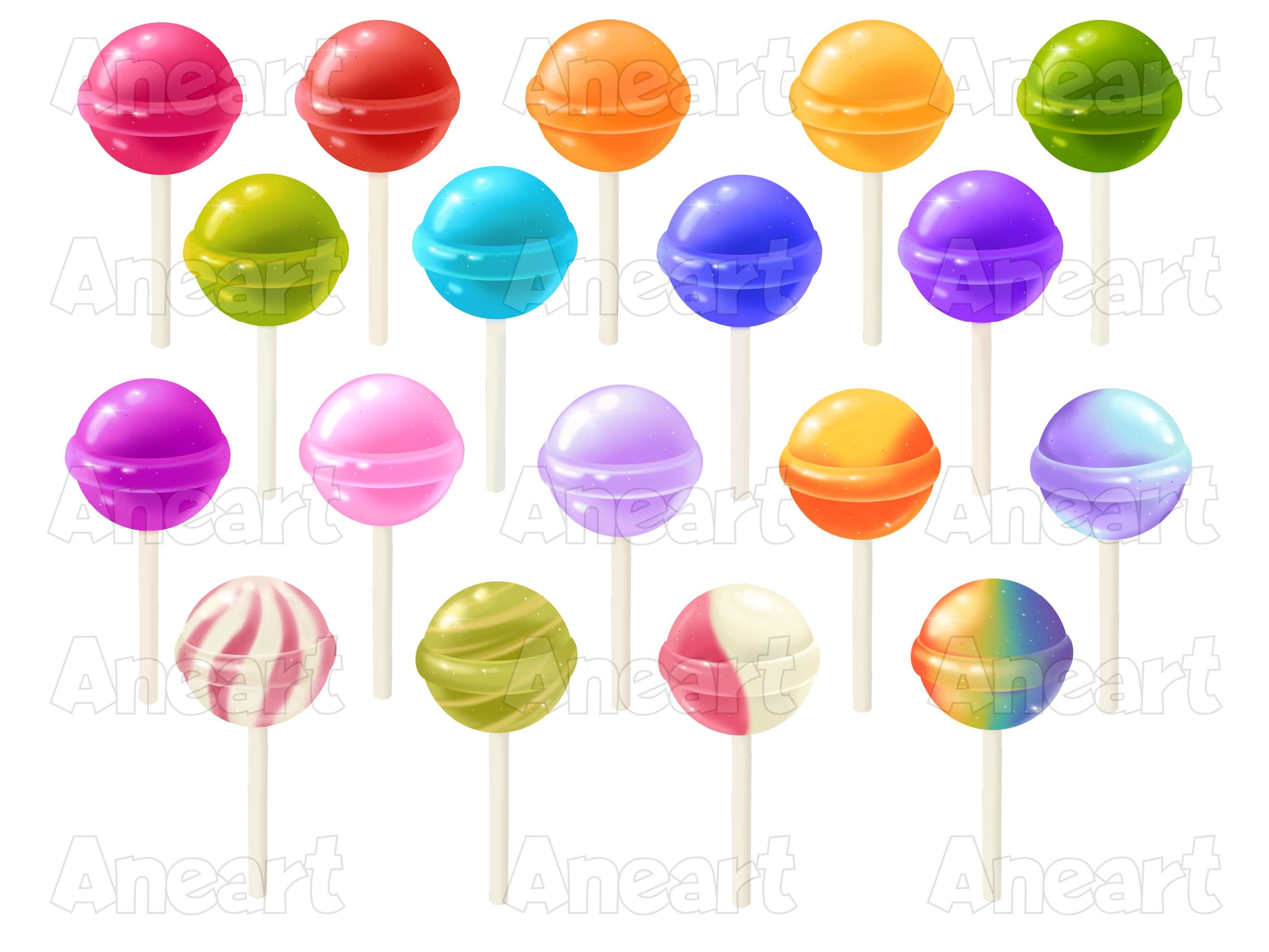 Lollipop Clip Art, Colorful Lollipop Png, Candy Clip Art, Sweets Clip ...