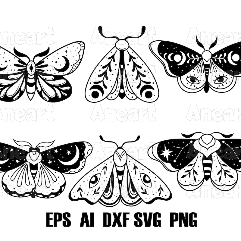 Gothic Moth Svg - Etsy