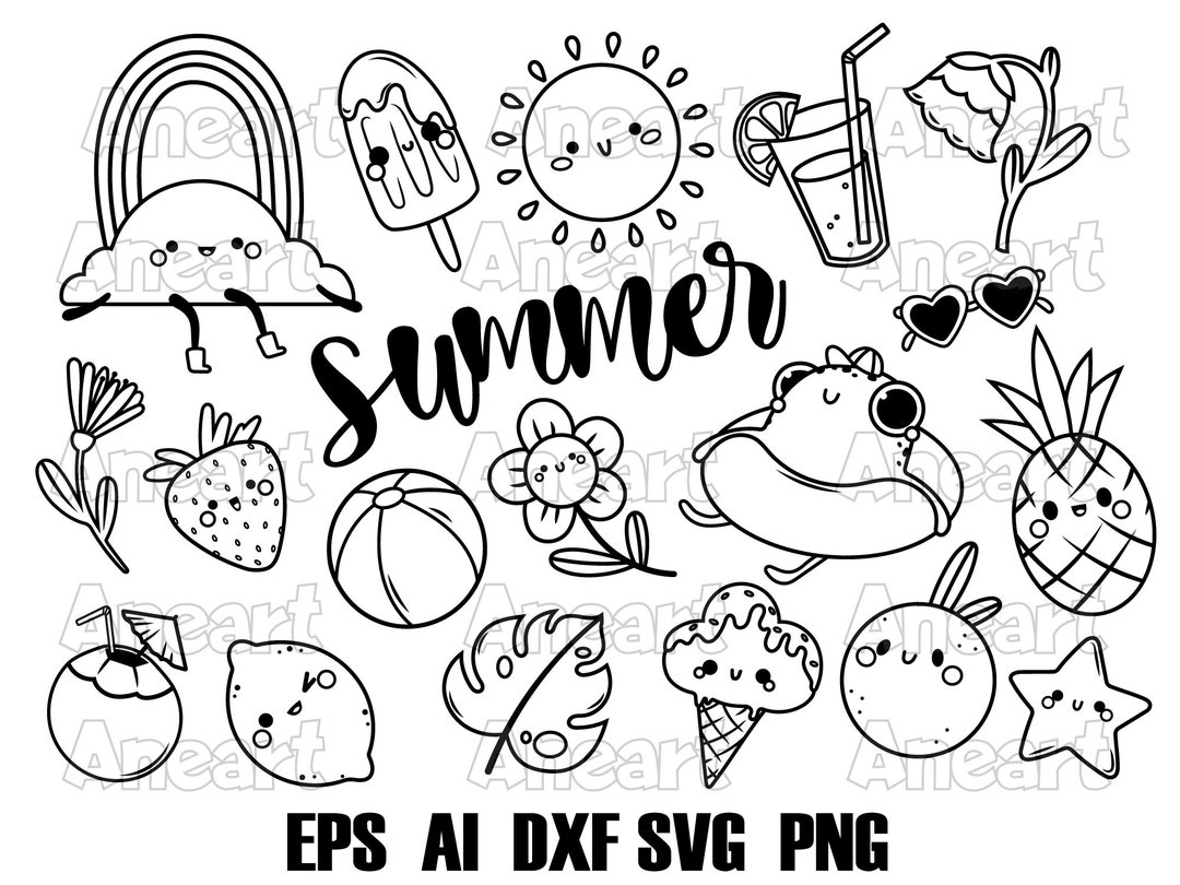 Summer SVG, Summer Clip Art, Beach SVG, Tropical Svg, Flower Svg, Ice ...