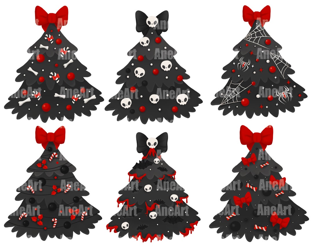 Creepy Christmas Png, Christmas Tree Png, Spooky Christmas, Gothic ...
