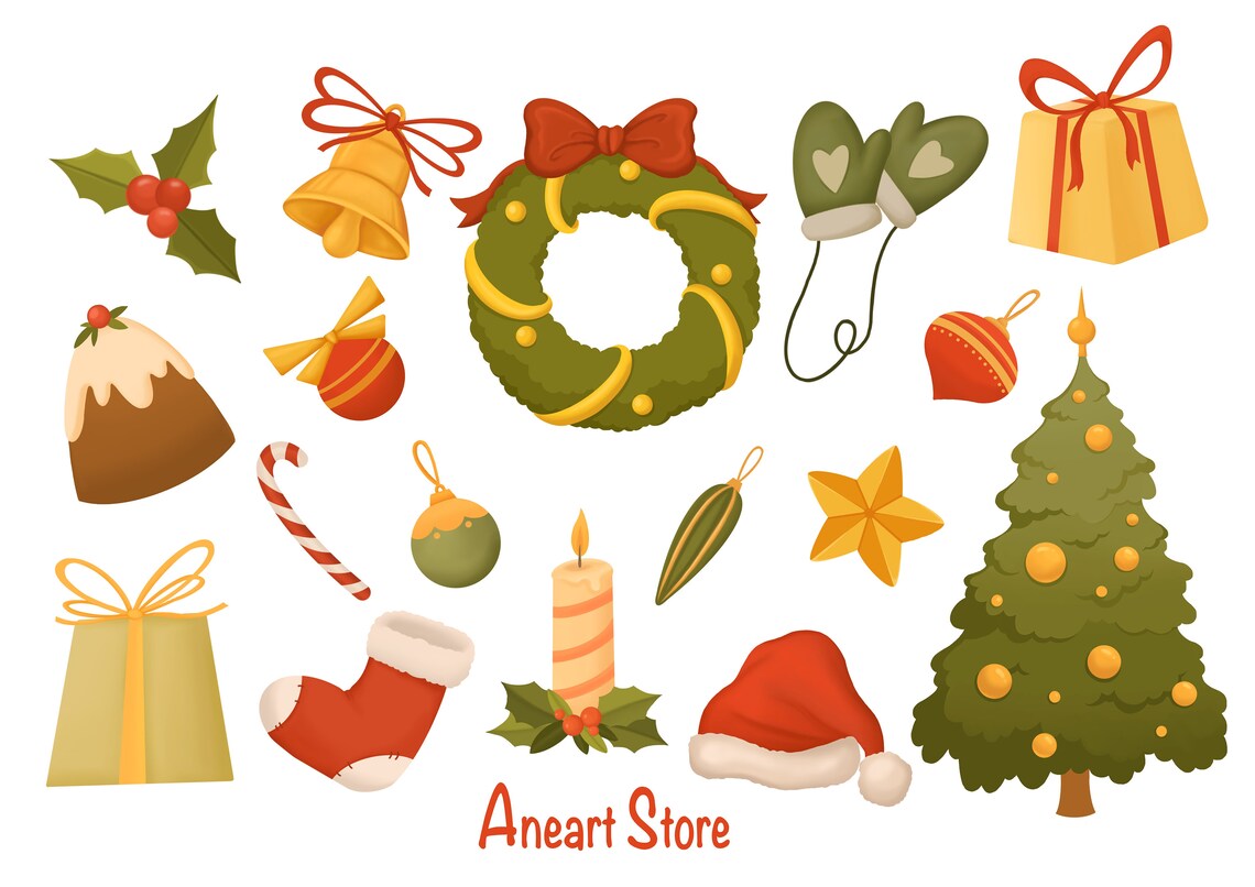 Christmas Clip Art, Christmas Png, Holiday Png, Winter Clip Art ...