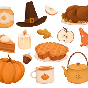 Thanksgiving Day Clip Art, Autumn Clip Art, Fall Clip Art, Happy ...