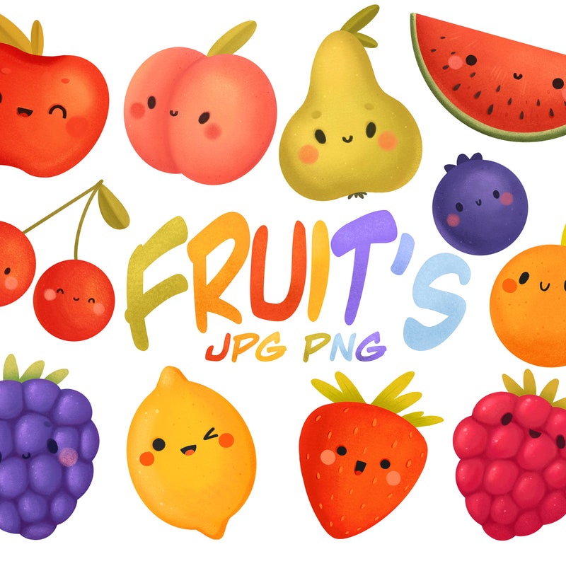 Fruit Clipart - Etsy