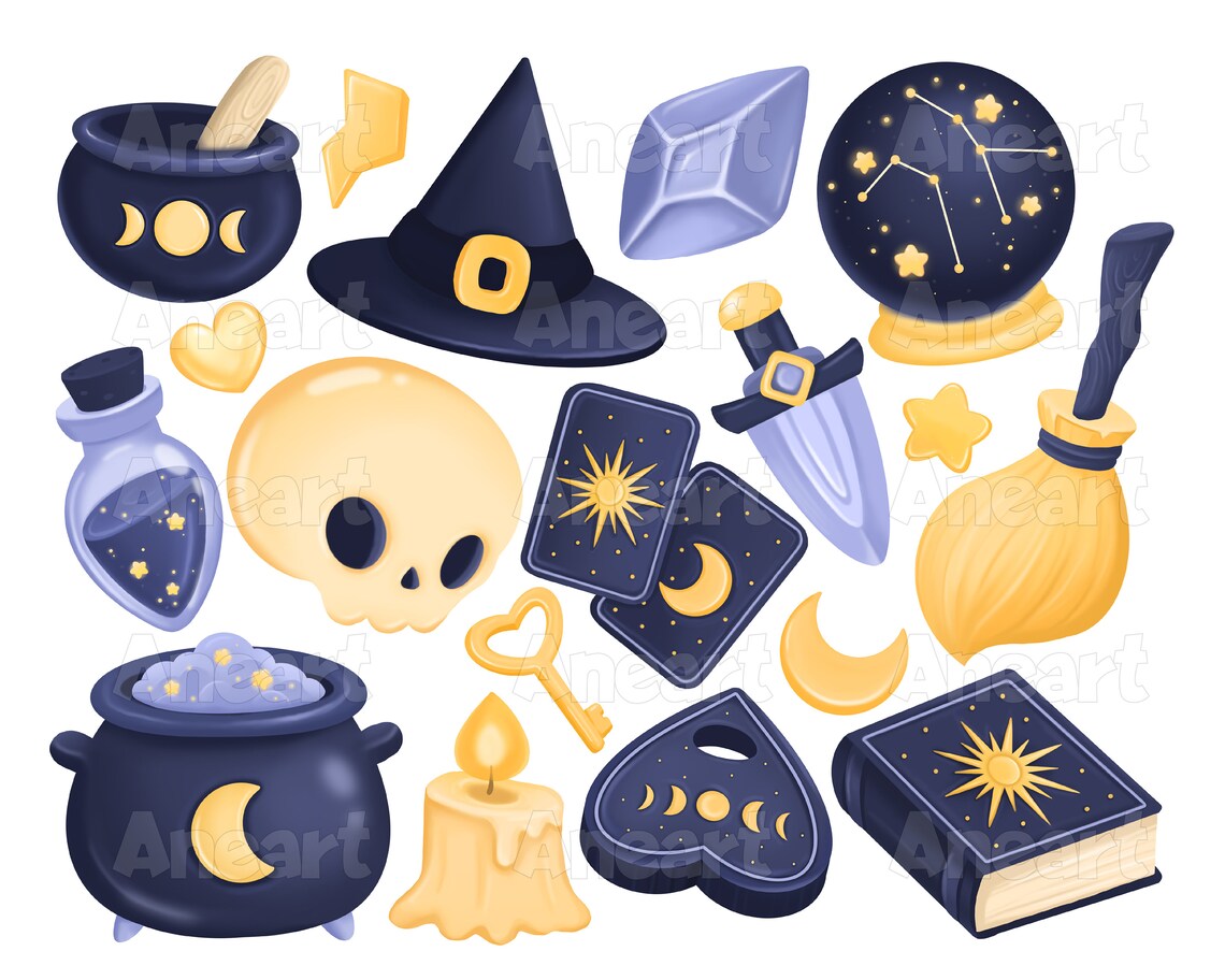 Witches Clip Art Halloween Clip Art Witch Png Halloween - Etsy