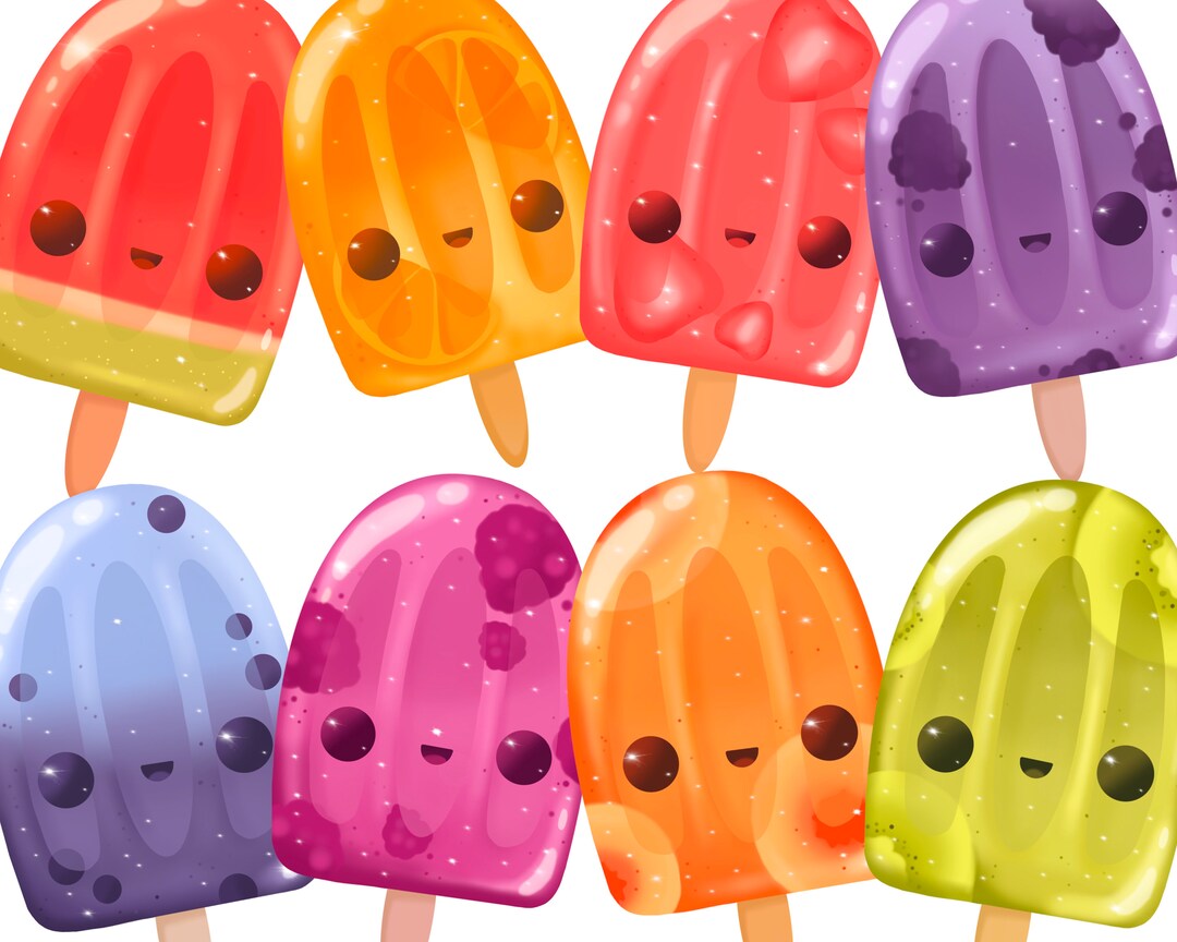 Cute Ice Cream Clip Art Kawaii Ice Cream Clip Art Food - Etsy