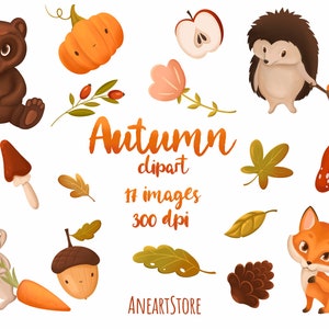 Woodland Animals Clipart Autumn Clipart Fall Clipart Forest Animals ...