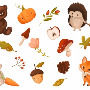 Woodland Animals Clipart Autumn Clipart Fall Clipart Forest Animals ...