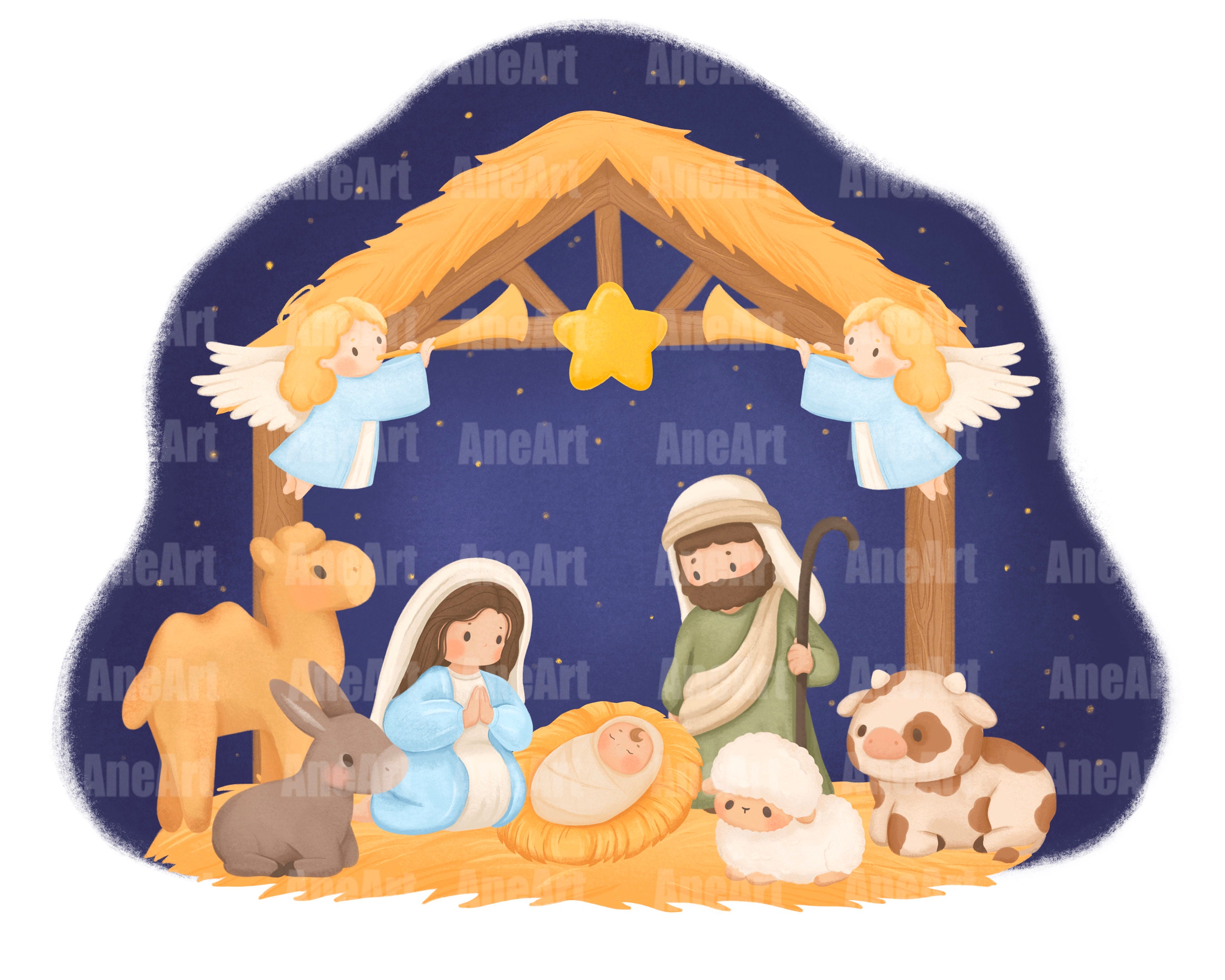 Christmas Nativity Png, Nativity Clip Art, Christian Clip Art, Religion ...