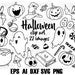 Halloween Clip Art, Cute Halloween Clipart, Pumpkin Svg, Ghost Svg, Bat ...