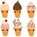 Cute Ice Creamcone Clip Art, Kawaii Ice Cream, Kawaii Food, Summer Clip ...
