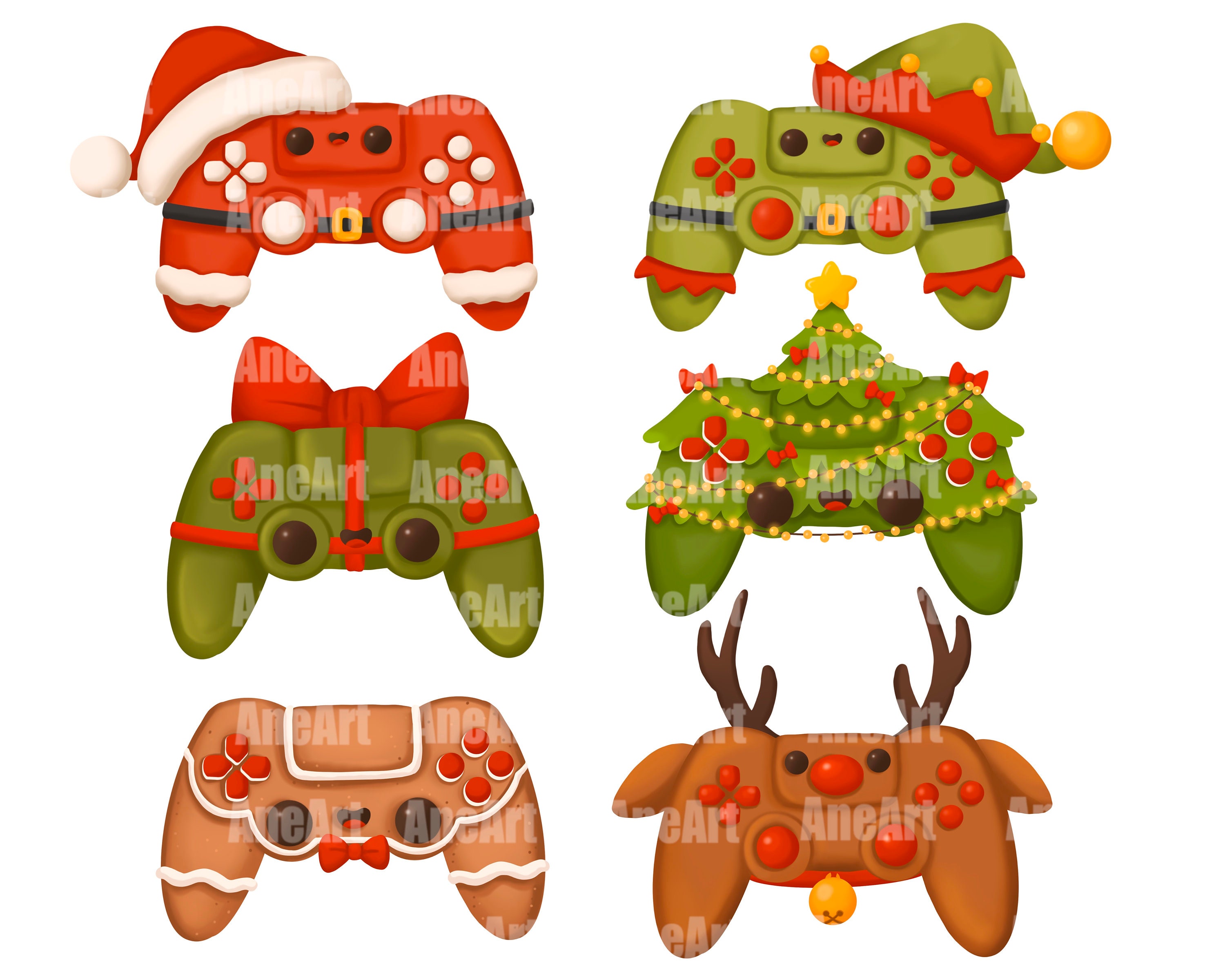 Christmas Game Controller Png, Christmas Gamer Png, Christmas Png ...
